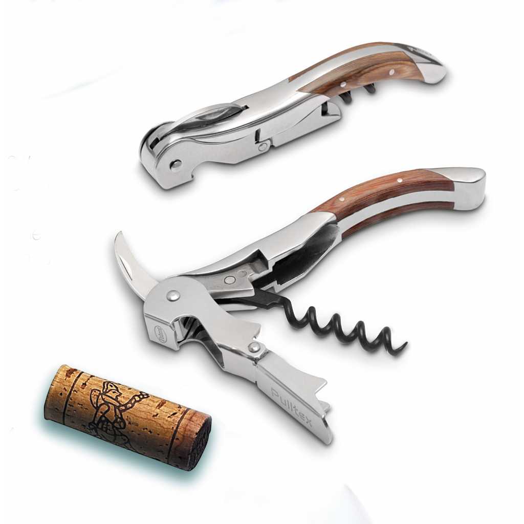 Pulltex Pulltap’s Toledo Korkenzieher mit Griff aus Eiche, Lederetui ...